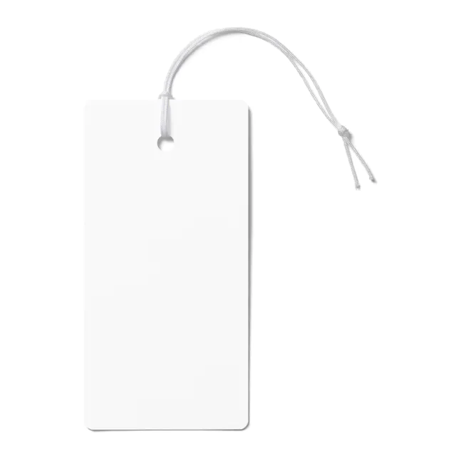 Long Label Tag White Mockup